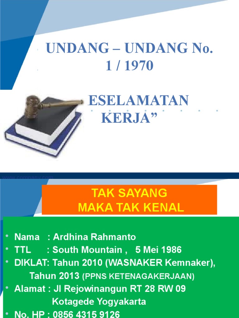 UNDANG-UNDANG No 1 - 1970 Ok | PDF