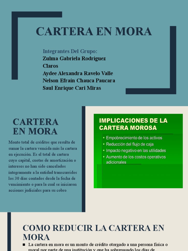 Cartera en Mora | PDF