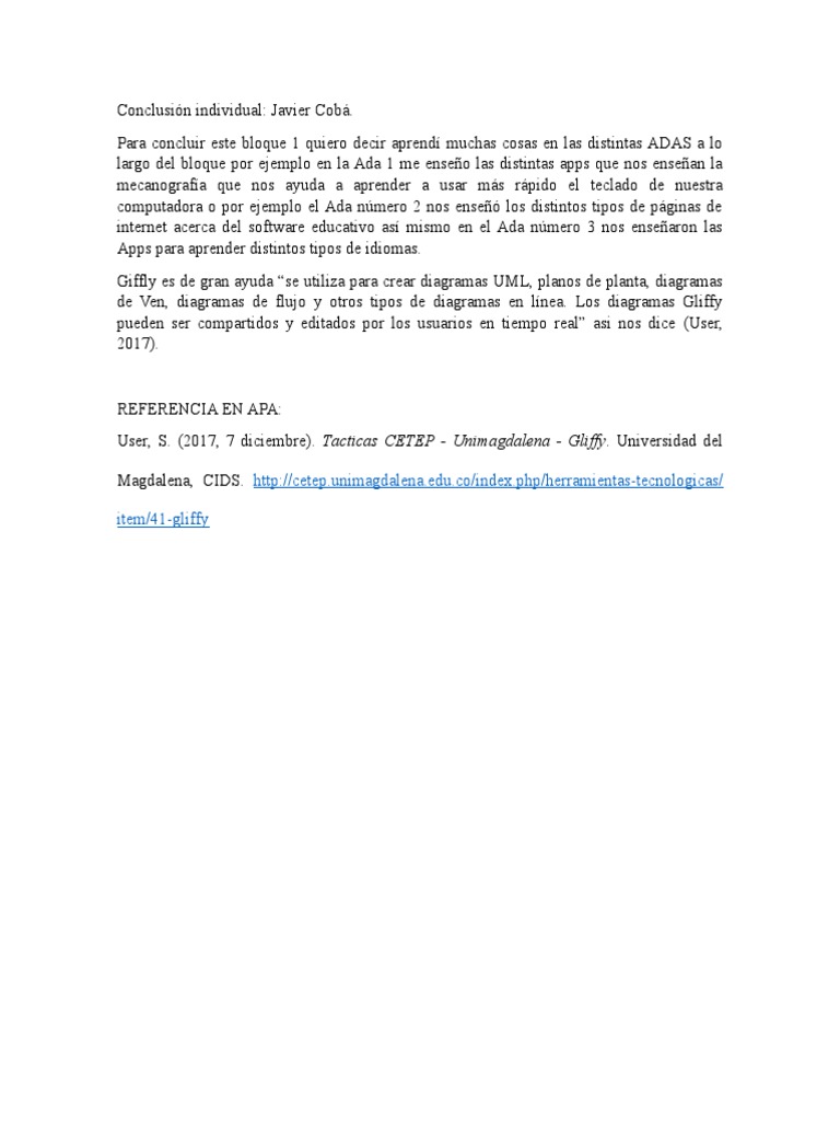 Conclusión Individual. Javier A. Cobá | PDF