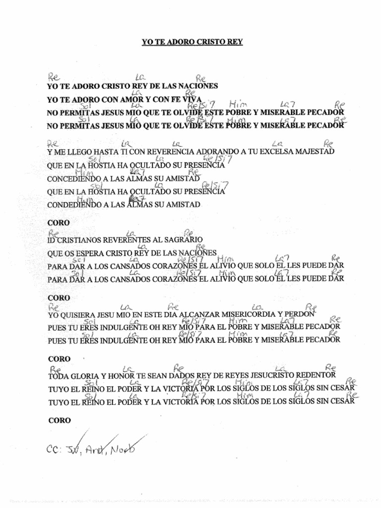 Yo Te Adoro Cristo Rey PDF | PDF