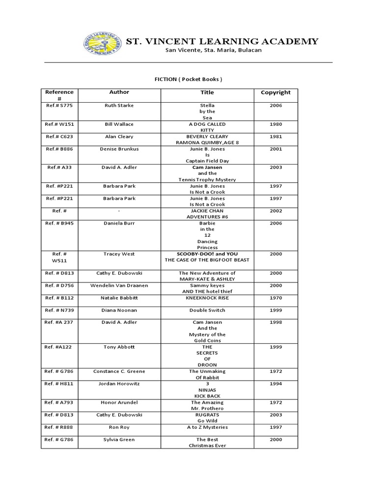 FICTION (Pocket Books) | PDF | Children's Literature | American ...