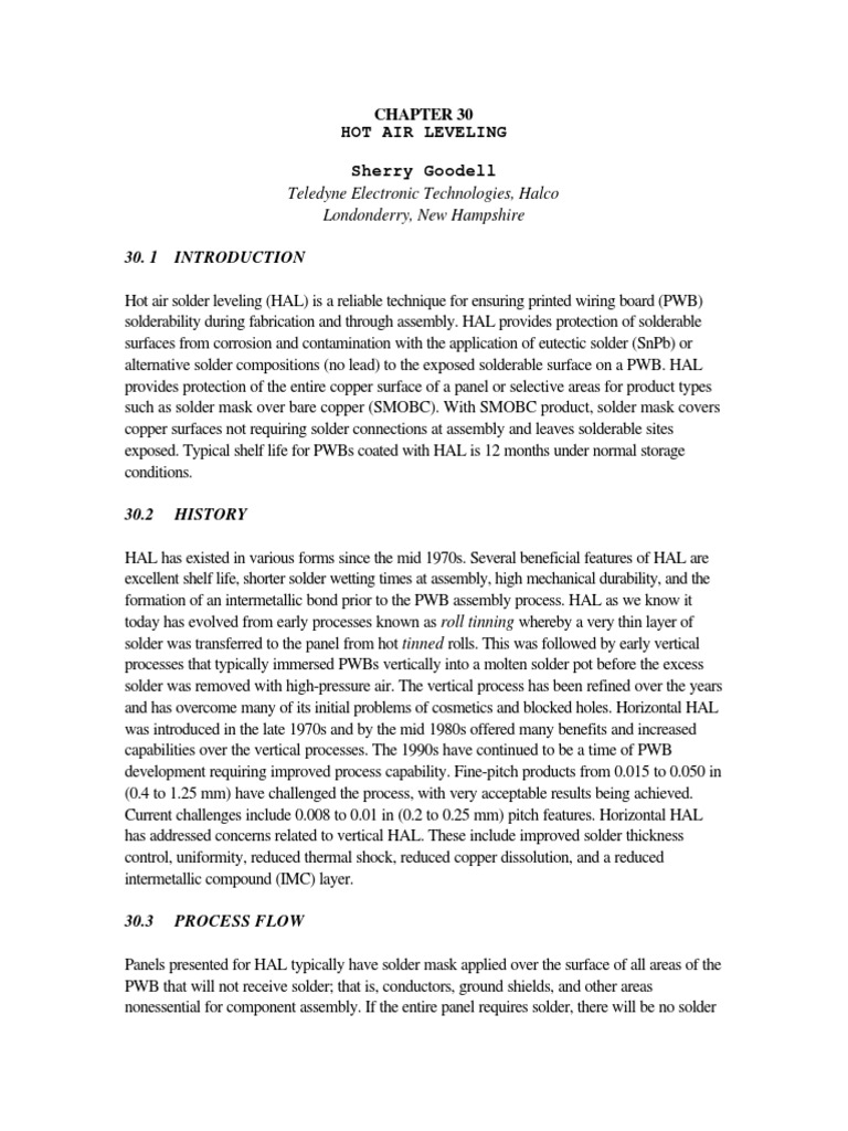 Hot Air Leveling | Download Free PDF | Solder | Printed Circuit Board