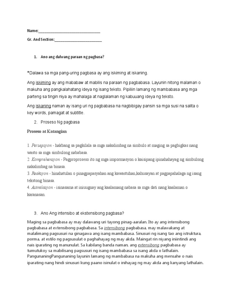 Assignment. Filipino | PDF