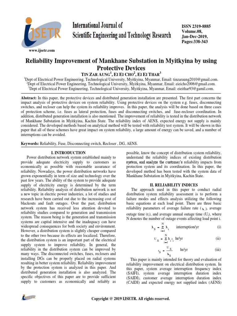 Recloser 1 PDF | PDF | Reliability Engineering | Fuse (Electrical)