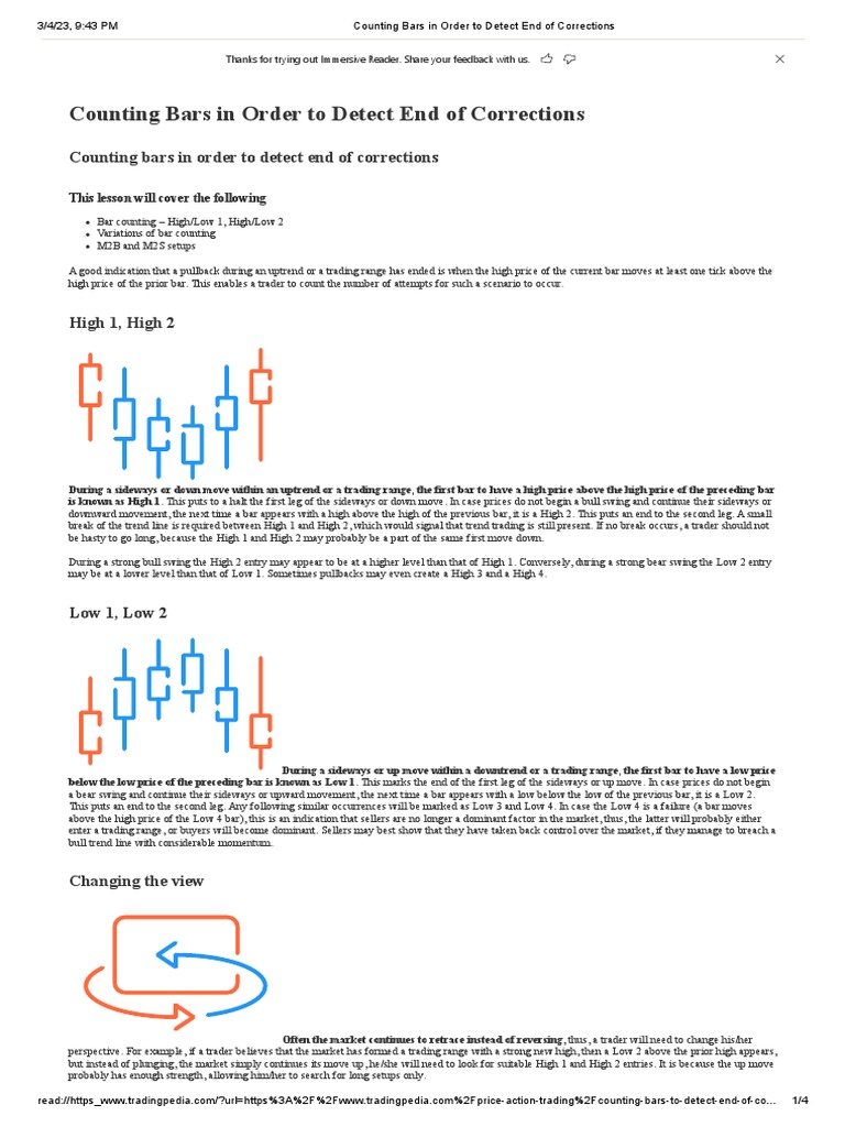 Counting Bars in Order To Detect End of Corrections | PDF | Market ...