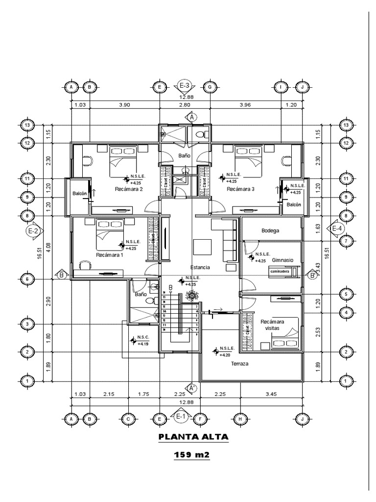 Grilla Estructural Planta Alta | PDF