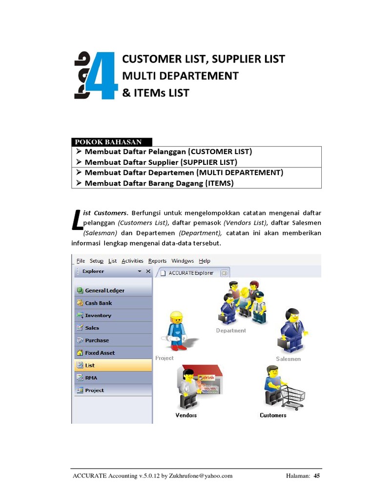 BAB 4 Customer List | PDF