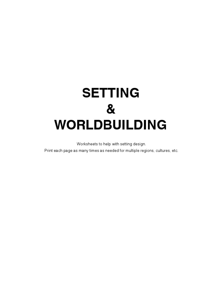 Worldbuilding Workbook (Form Fillable) | PDF | Deities | Worship