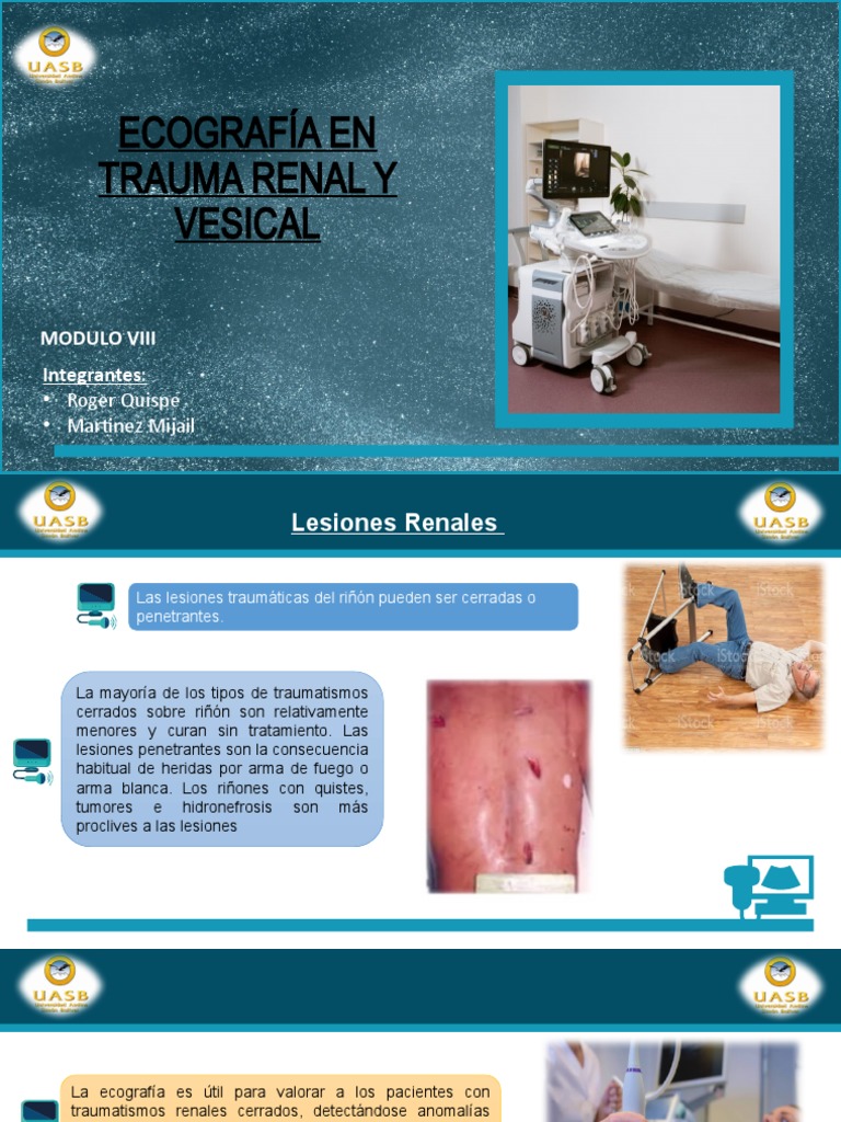 ECOGRAFÍA EN TRAUMA RENAL Y VESICAL | PDF | Riñón | Lesión
