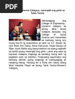 Sports Writing (Filipino) - Abanco | PDF