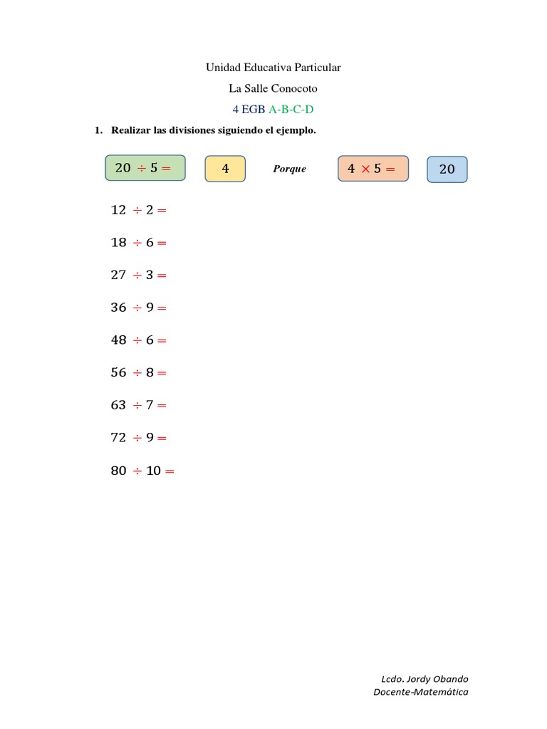 Tarea Divisiones PDF | PDF
