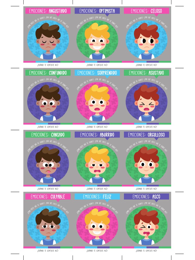 Tarjetas Emociones | PDF
