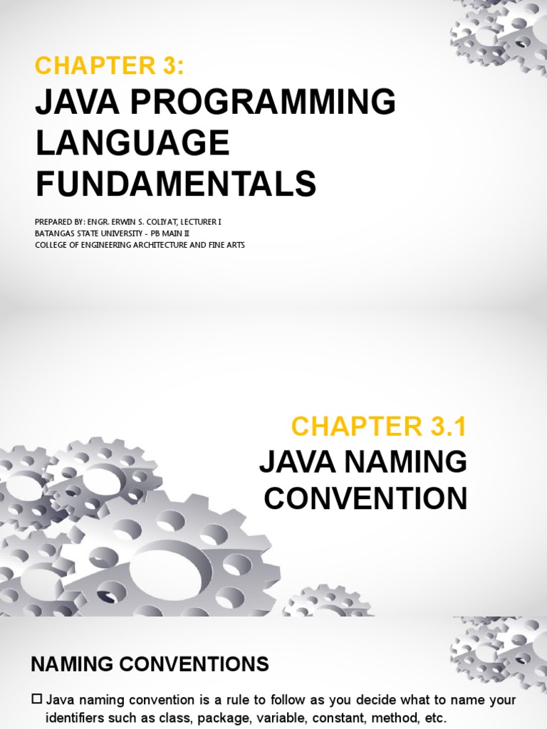 Java Naming Conventions Explained | PDF | Data Type | Control Flow