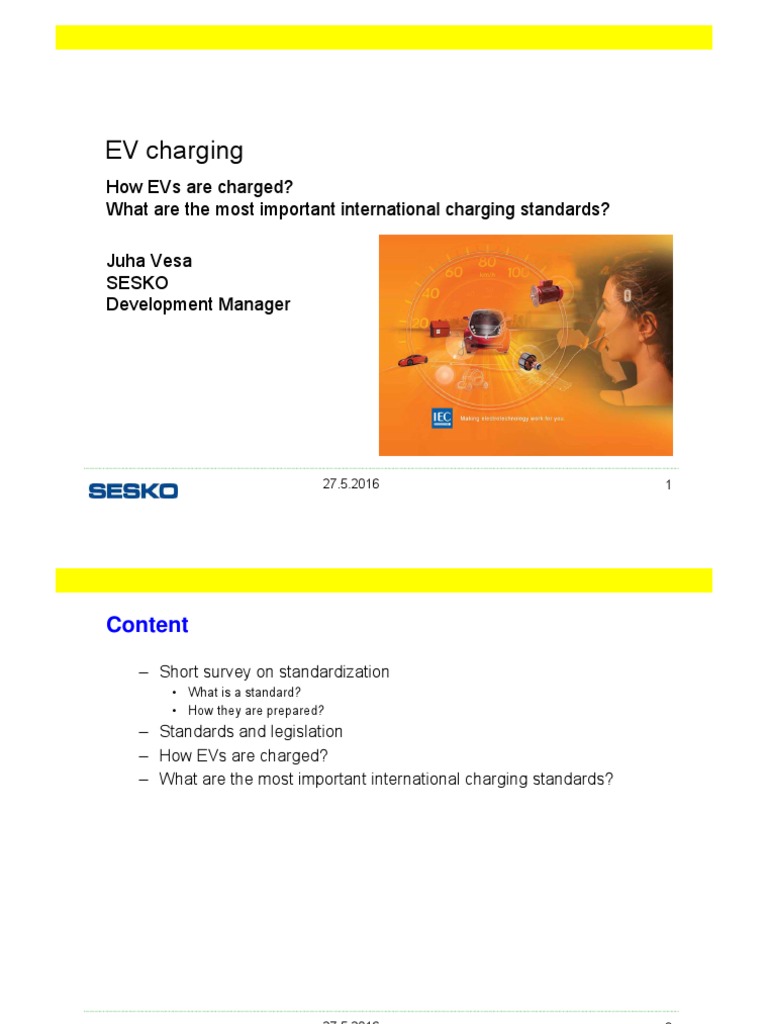 EV-charging Standards May2016 Compatibility Mode PDF | PDF