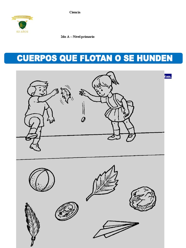 Flota o se hunde: Actividades para niños | PDF