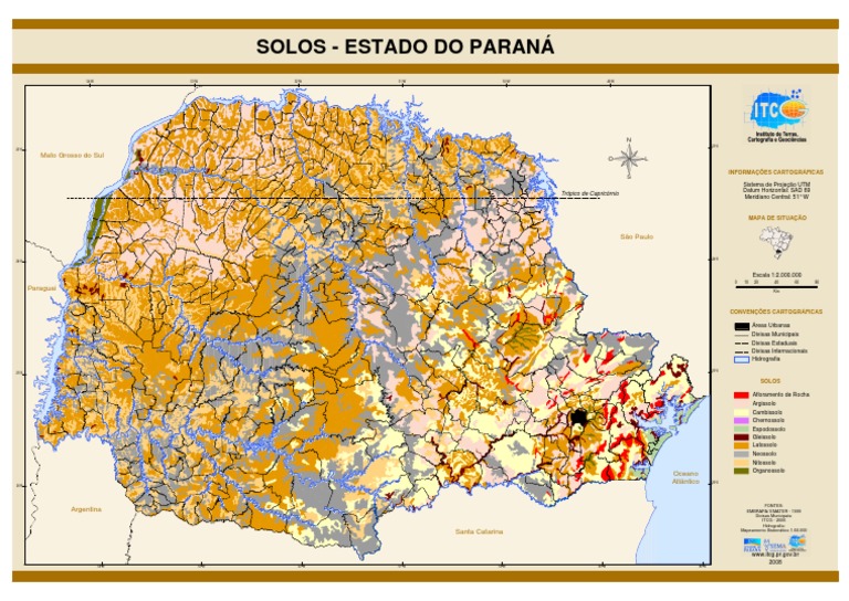 Mapa de solos do estado do Paraná | PDF | Solo | Ciências do Solo