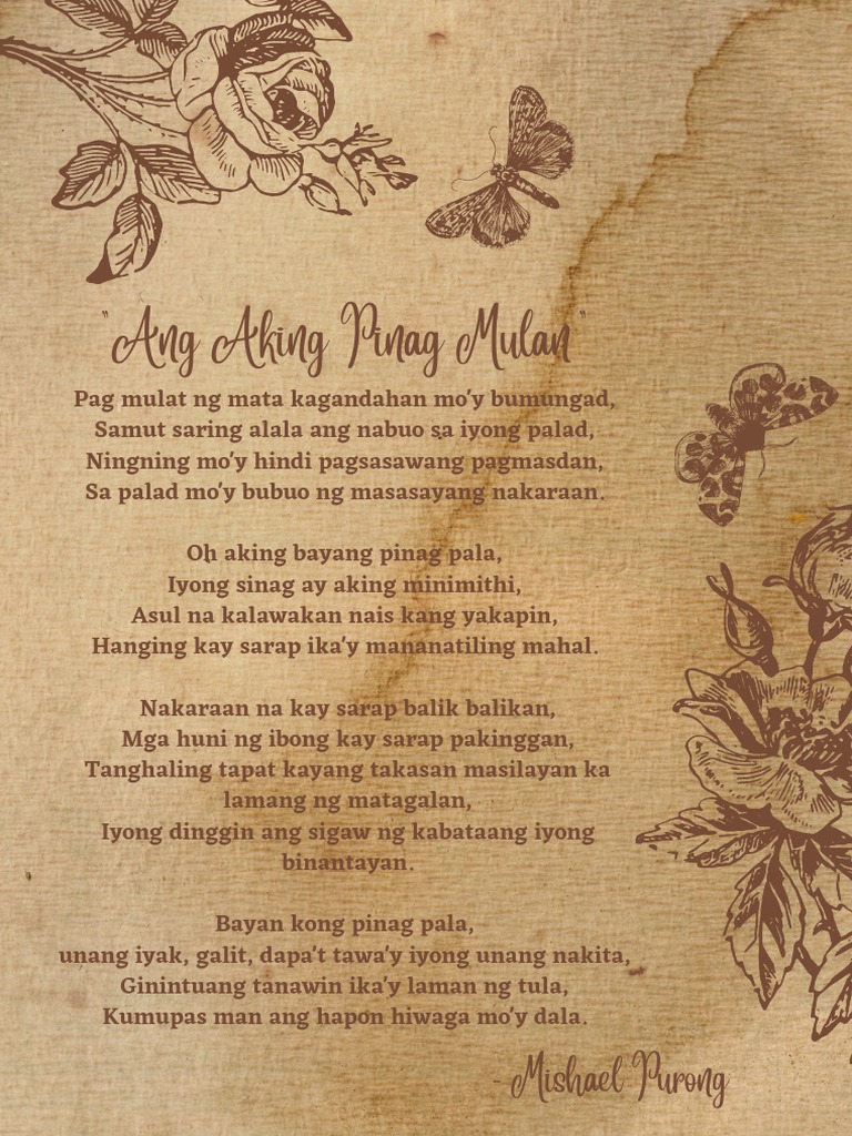 Ang Aking Pinag Mulan TULA PDF | PDF