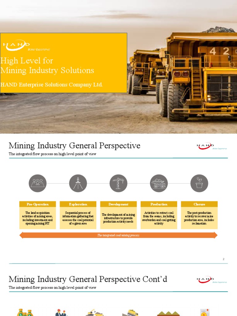 Mining Industry Solutions Overview | PDF | Mining | Coal Mining