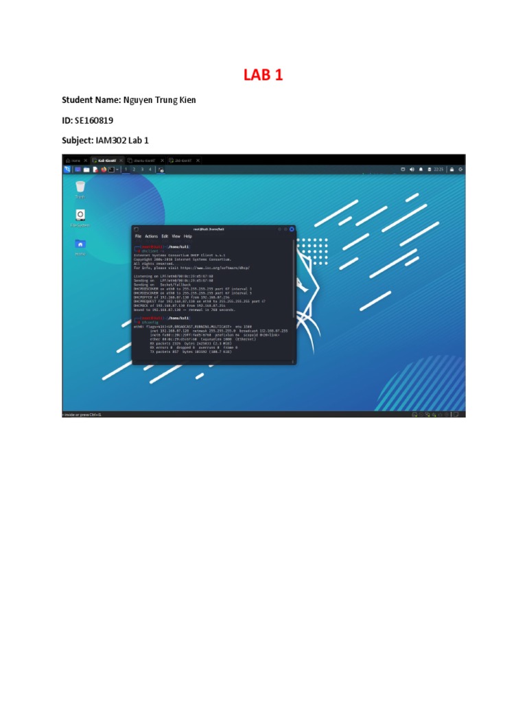 Iam302 Lab 1 Report By Nguyen Kien Pdf