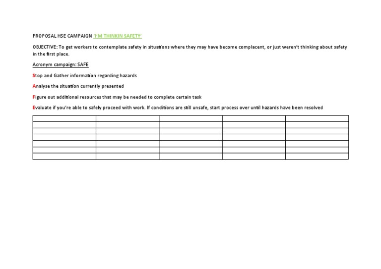 Proposal Hse Campaign 2023 | PDF