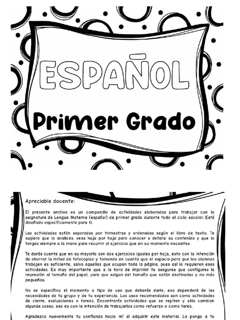 Español Primer Gradp | PDF
