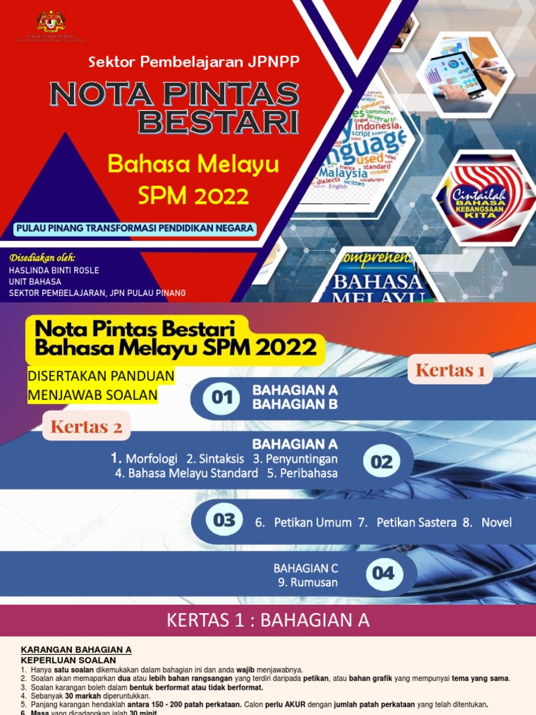 NOTA PINTAS BESTARI BM SPM FINAL | PDF