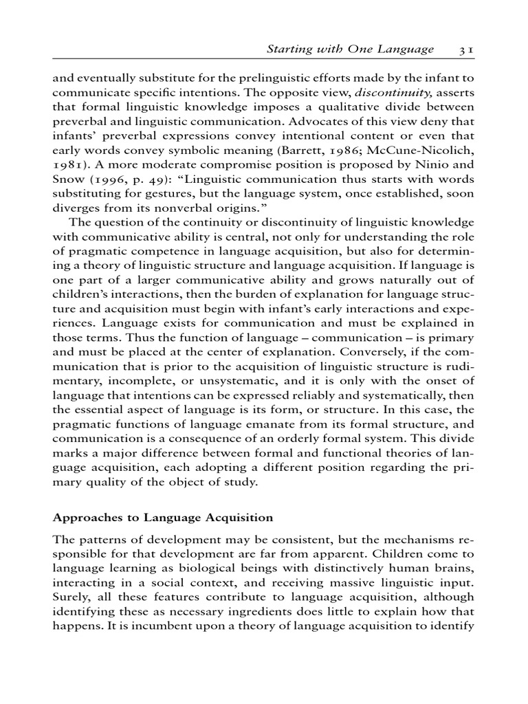 Bialystok - Approaches | PDF | Language Acquisition | Linguistics
