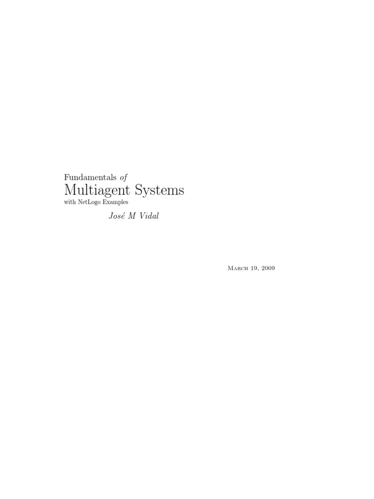 Fundamentals of Multi Agent Systems | Download Free PDF | Utility | Applied Mathematics