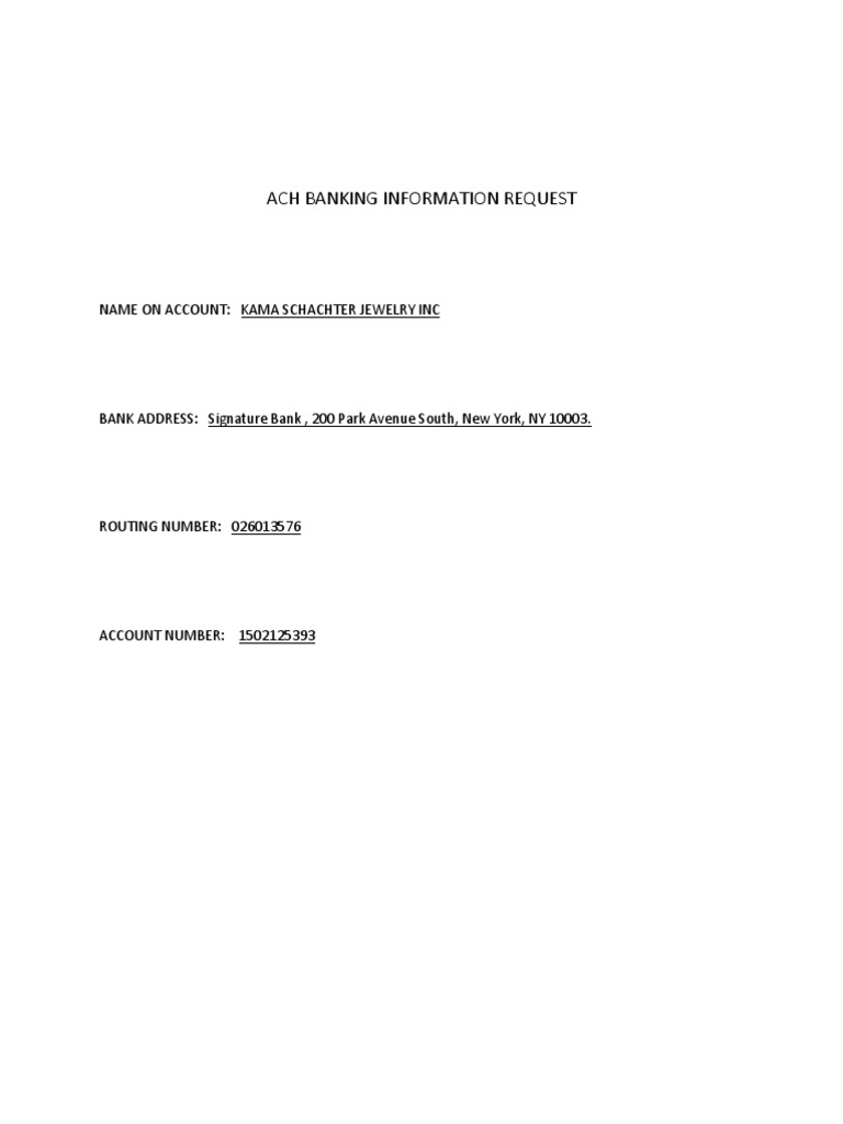 Bank Account Details PDF | PDF