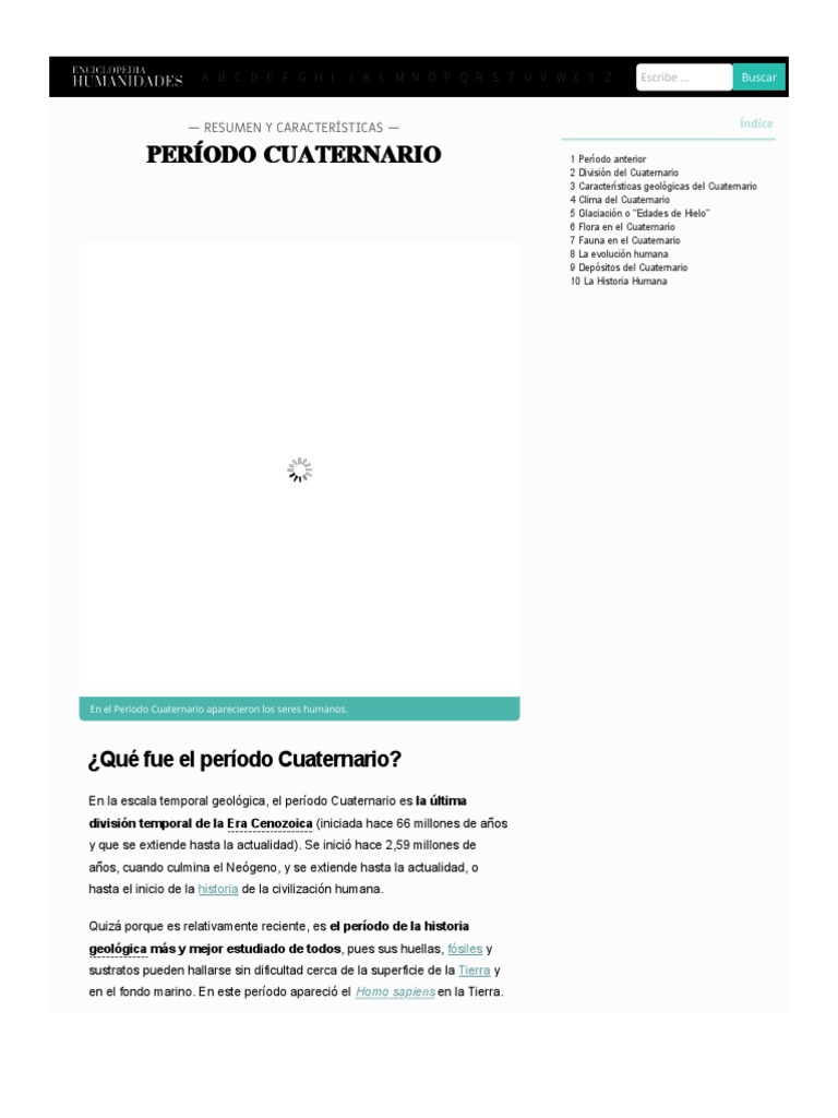 Período Cuaternario | PDF | Cuaternario | Era de Hielo