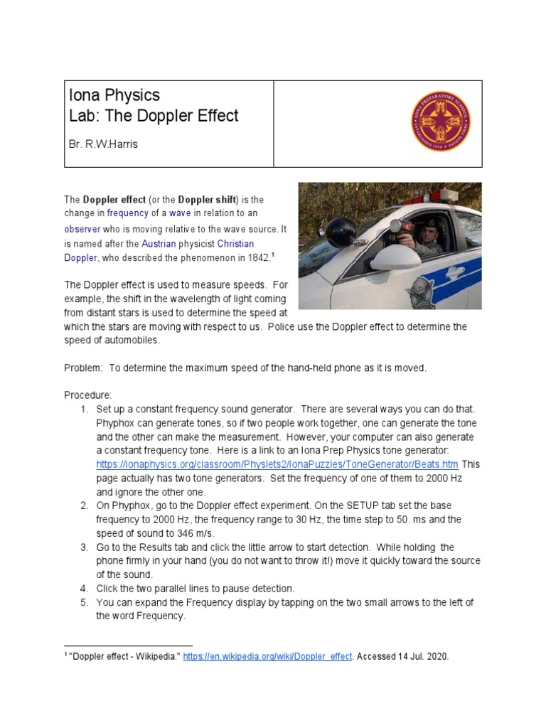 Doppler Experiment PDF | PDF | Doppler Effect | Frequency
