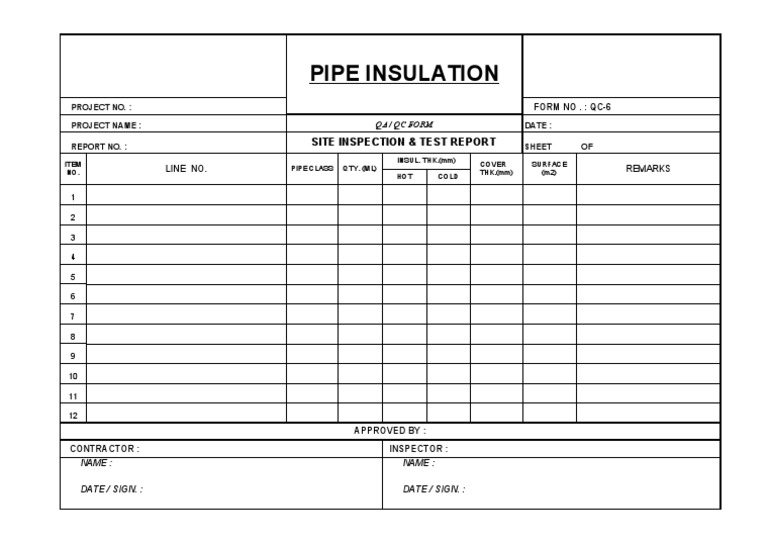 QC Form 6 | PDF