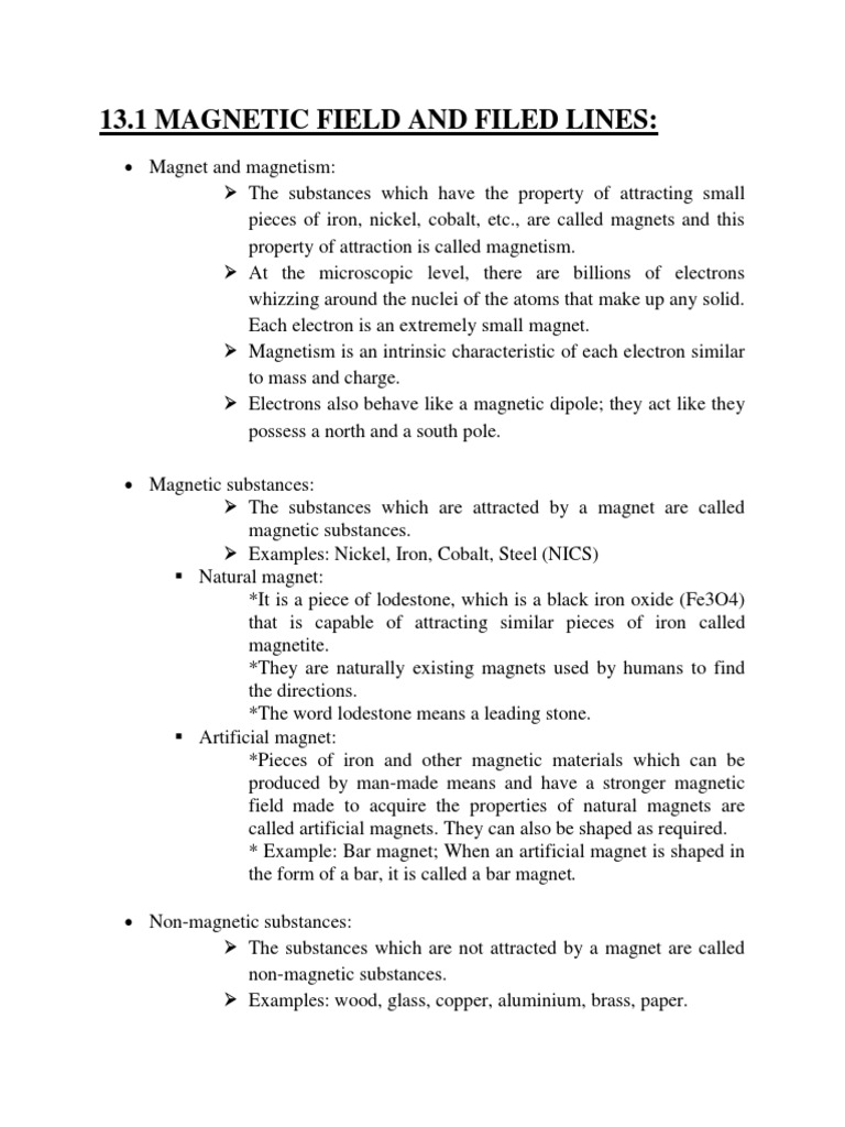 Magnetism Part 1 | Download Free PDF | Magnet | Magnetic Field