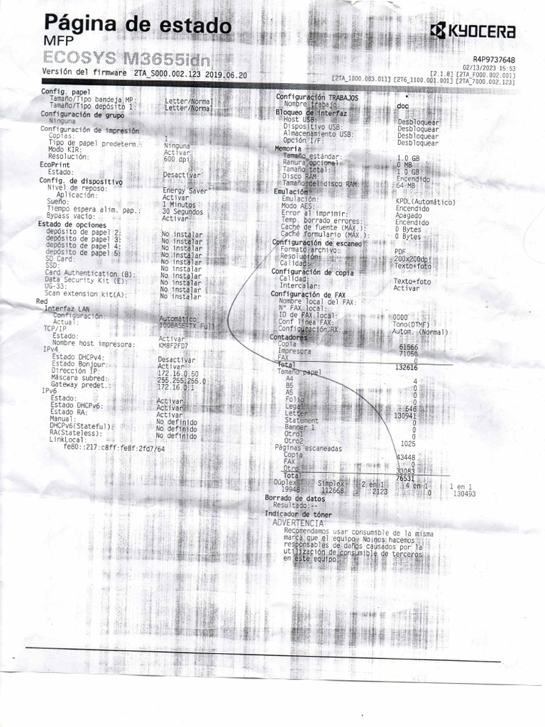 Kyocera Ecosys M3655idn | PDF