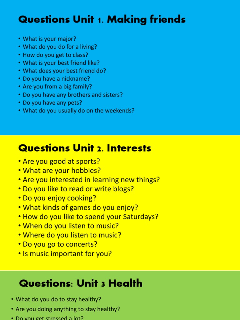 Oral Questions Exam | PDF