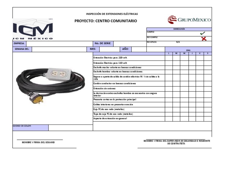 Check List de Extensiones | PDF