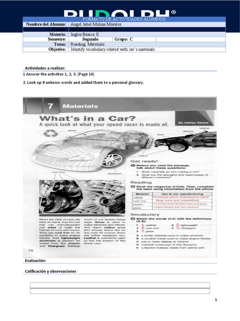 R1 Cars Material | PDF
