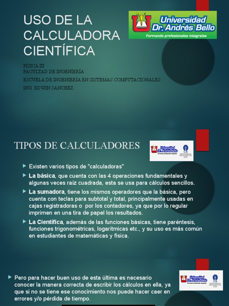 Uso de La Calculadora Científica | PDF | Trigonometría | Funciones trigonométricas