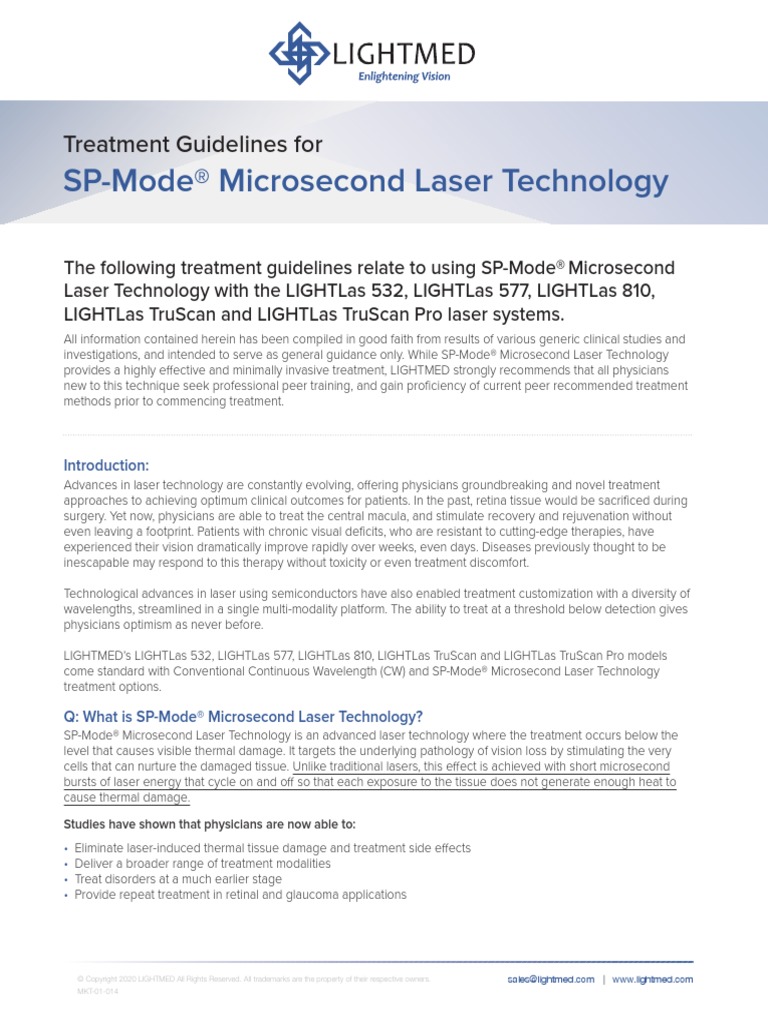 SP Mode Guidelines | Download Free PDF | Laser | Retina