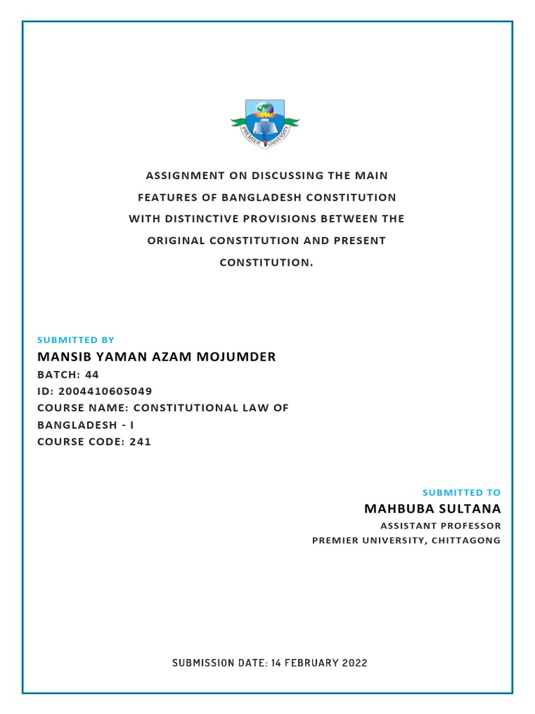 Constitution Mansib PDF | PDF | Constitution | Government