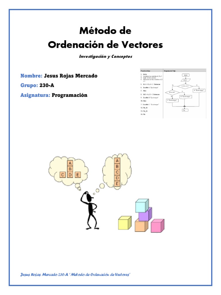 Ordenación de Vectores (Básico) | PDF | Matemáticas Aplicadas ...