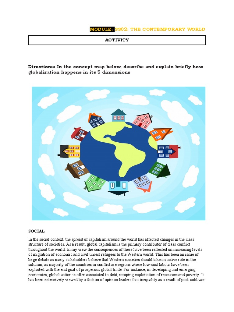 Activity 1 Globalization | PDF | Globalization | Economies