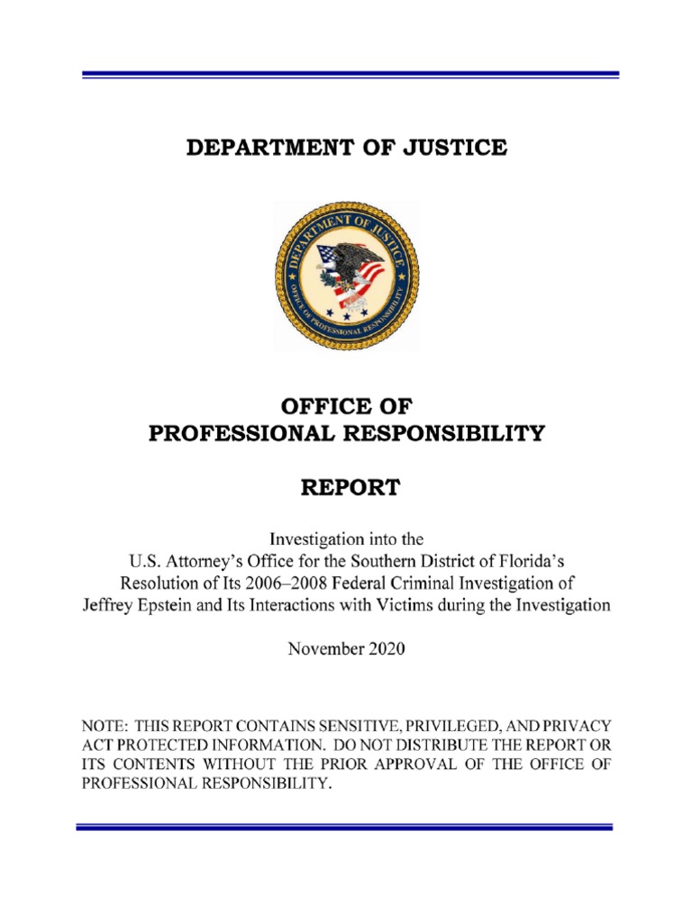 DOJ Full Report | PDF | Prosecutor | Lawsuit