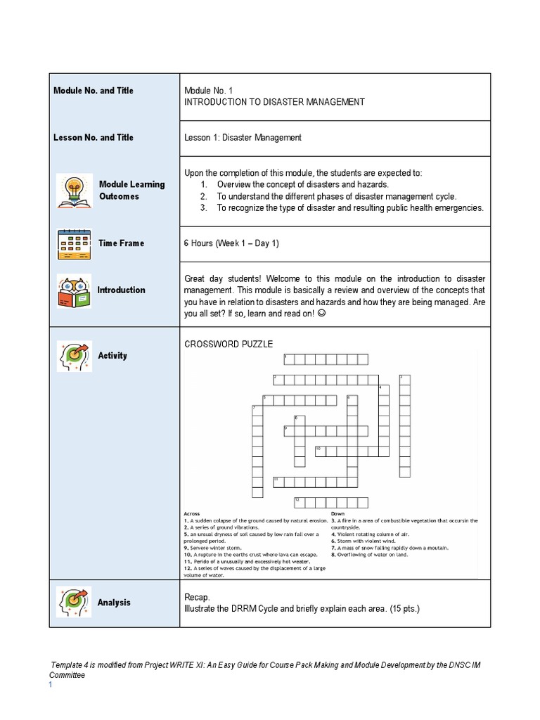Module 1 L1 - Disaster Management | PDF | Flood | Emergency Management