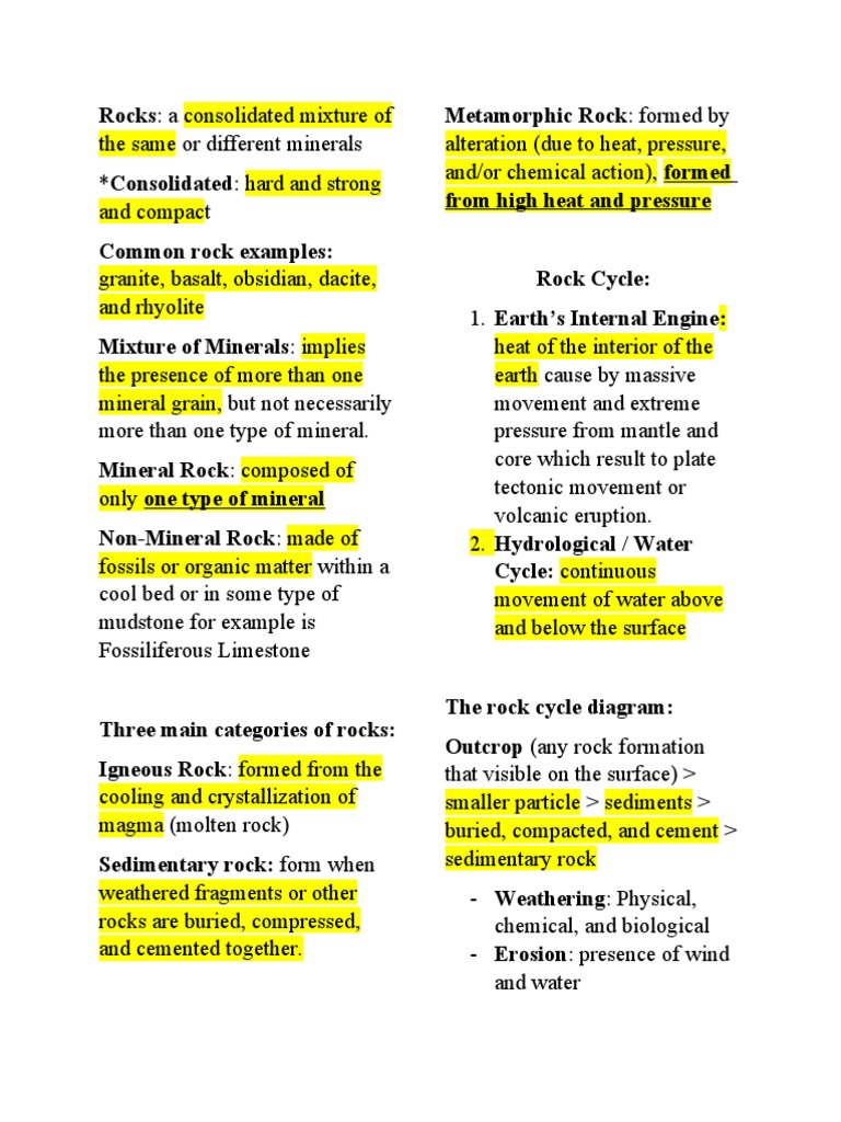 Rocks | PDF | Rock (Geology) | Igneous Rock