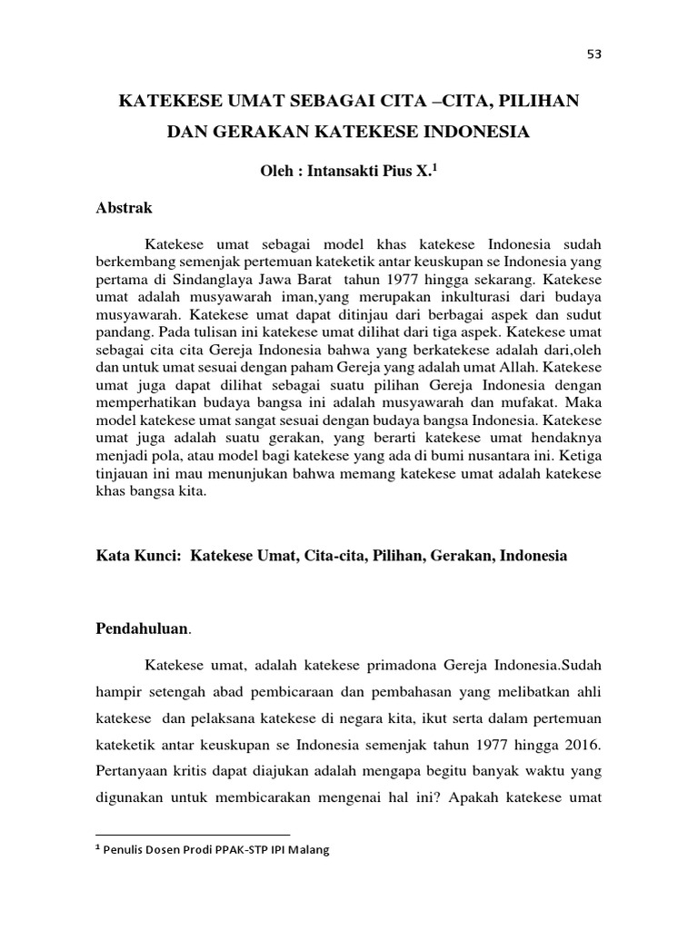 04 Katekese Umat Sebagai Cita - Cita, Pilihan Dan Gerakan Katekese ...