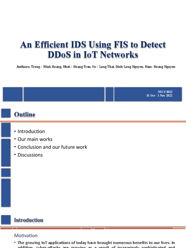 An Efficient IDS Using FIS To Detect DDoS in IoT Networks - Slide ... An Efficient IDS Using FIS To Detect DDoS in IoT Networks - Slide ...