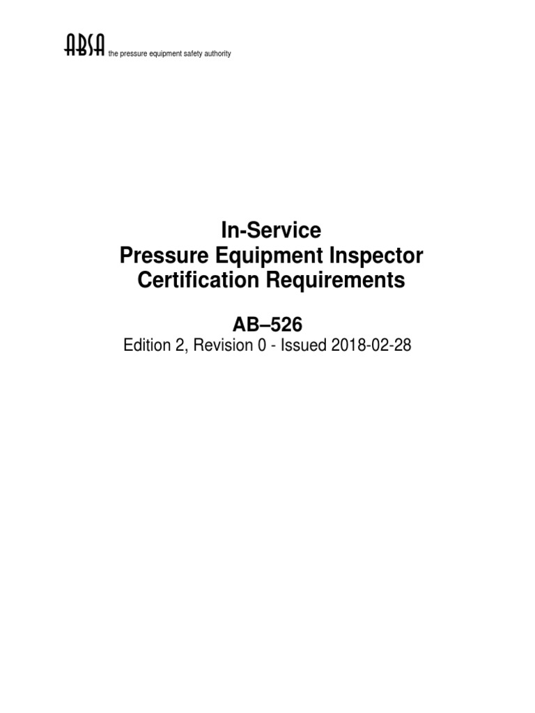Ab-526 Isi Certification Requirements | PDF | Nondestructive Testing