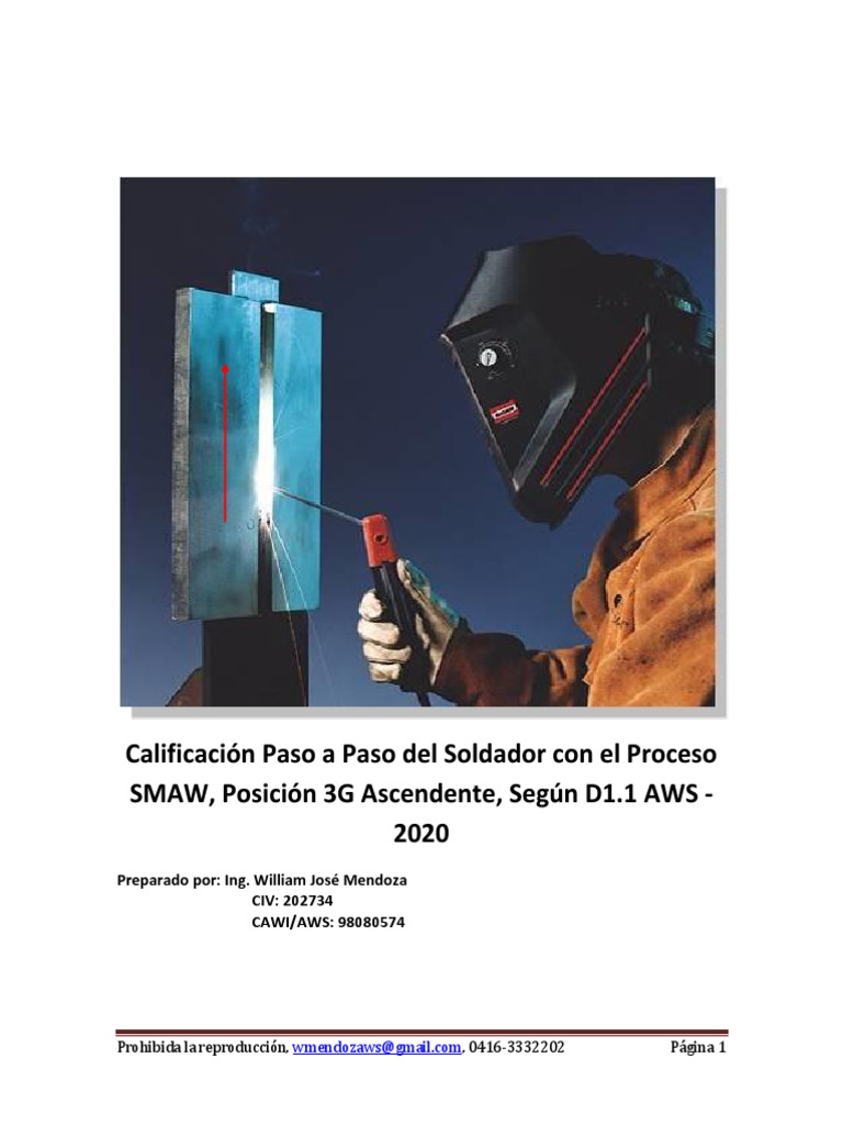 Calificación Paso A Paso Del Soldador D1.1 - 2020 SMAW 3G | PDF ...