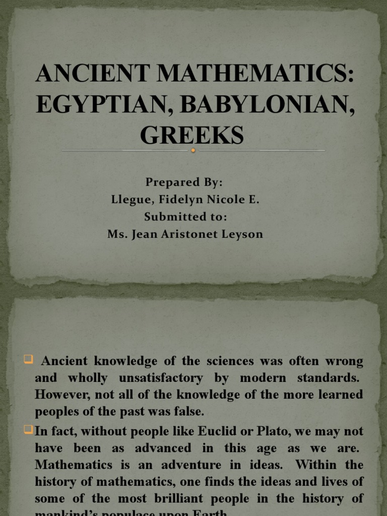 Ancient Mathematicshistory | PDF | Mathematics | Numbers